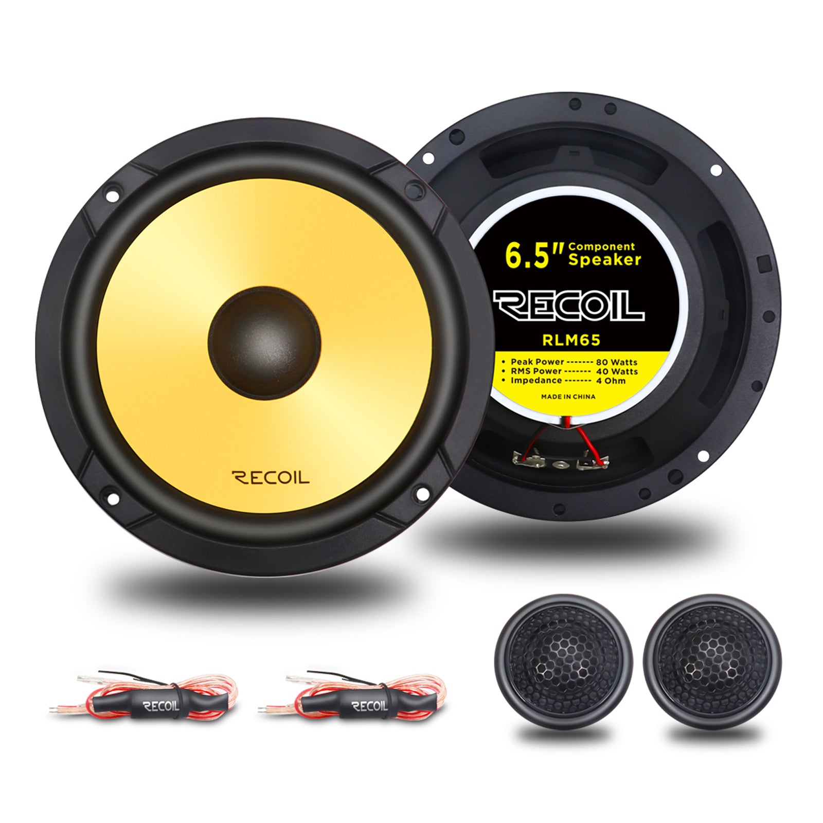 Recoil RLM65 Level-3 Series 6.5-Inch Car Audio Component Speaker Syste