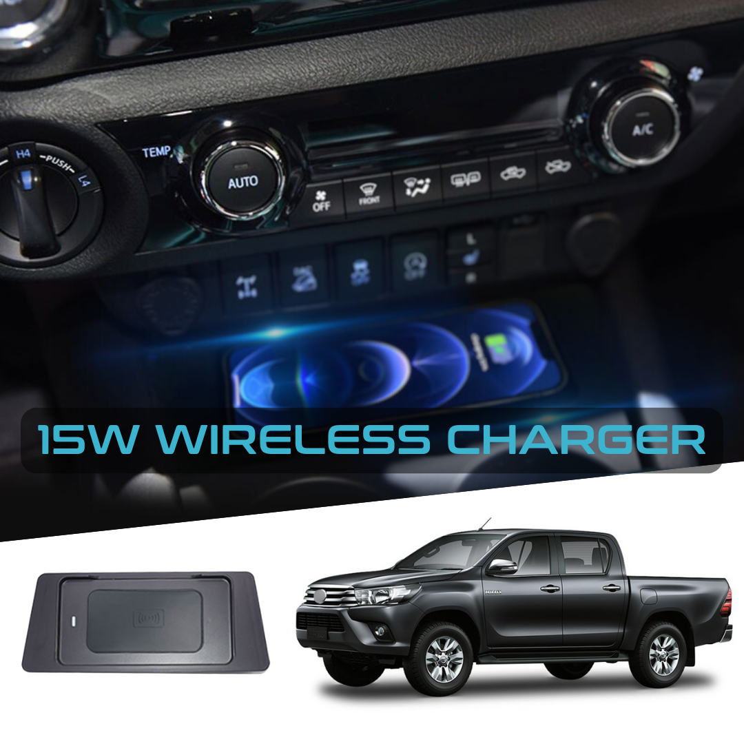 Wireless Charger For Toyota Hilux (8th Gen) 2016-2022 15W Fast Chargin