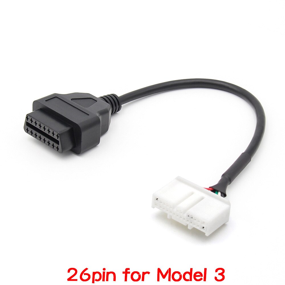 Tesla Model 3 Before 2019 26 pin to 16 pin OBD2 Adapter Diagnostic Cab